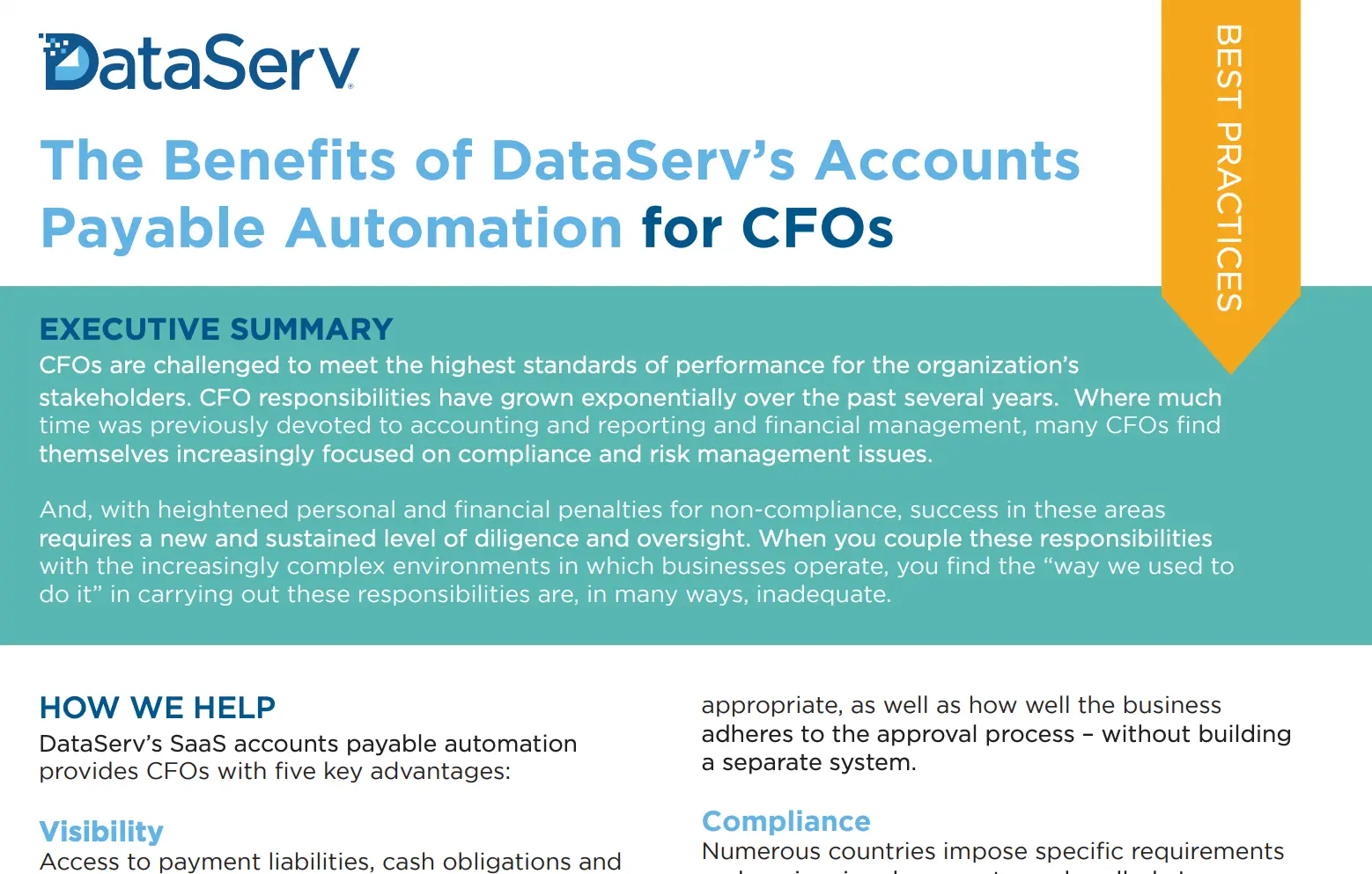 Benefits of DataServ’s Accounts Payable Automation for CFOs | DataServ