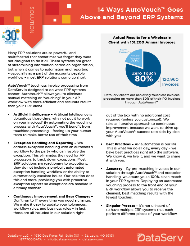 14 Ways AutoVouch Goes Above and Beyond ERP Systems | DataServ