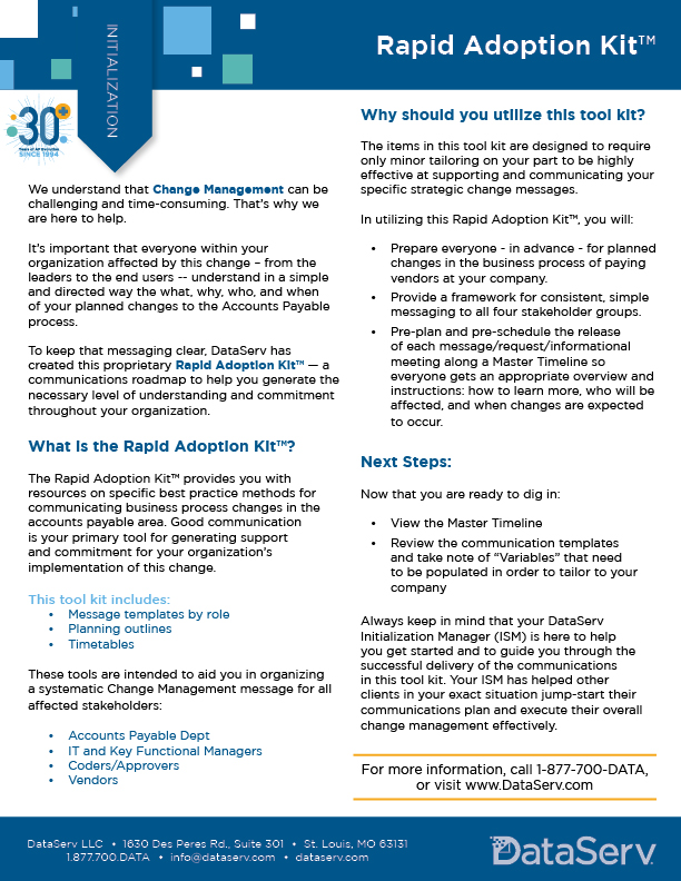 Rapid Adoption Kit | DataServ
